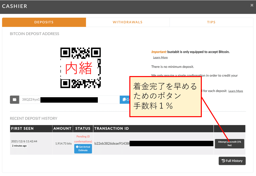 Bustabit（バスタビット）への入金方法｜Bustabit（バスタビット）攻略倶楽部
