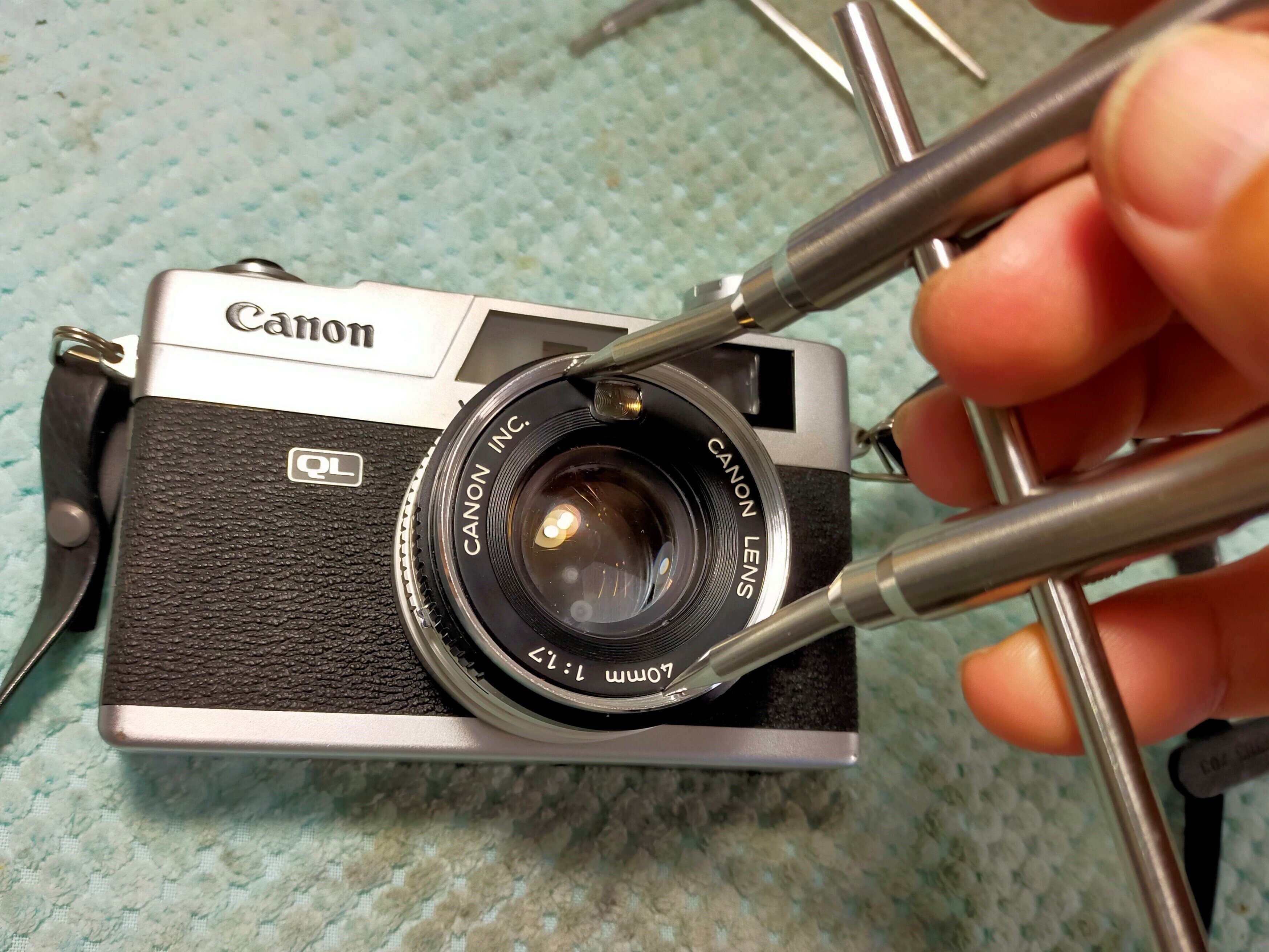 Canon New Canonet QL17の分解|フィルムカメラ修理のアクアカメラ Canon New Canonet QL17の分解|フィルムカメラ修理のアクアカメラ