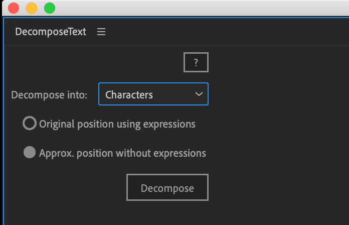 テキストを1文字ずつレイヤーに分解する（Decompose Text）｜グラフビジョン