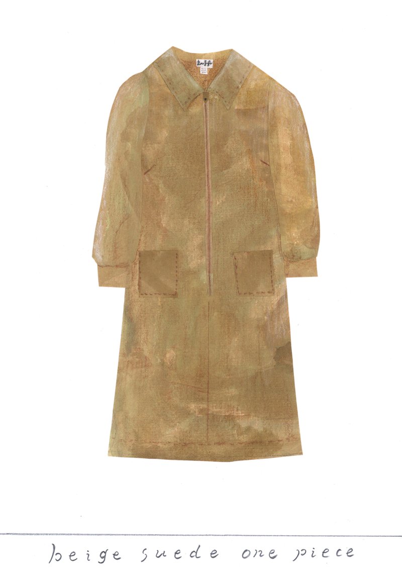 服のこと | 07 ベージュのスエードワンピース｜ayami nonaka｜note