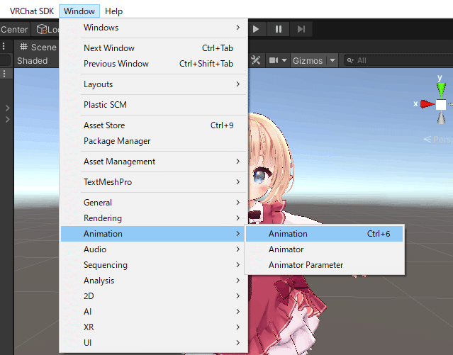 【VRChat】初心者向け:アニメーションの作り方とEXMenuへの登録【Unity2019】｜風庭ゆい