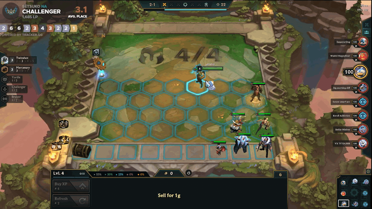 TFT配信者観戦レビュー setsuko NA1位 ツインショット｜violence_tft