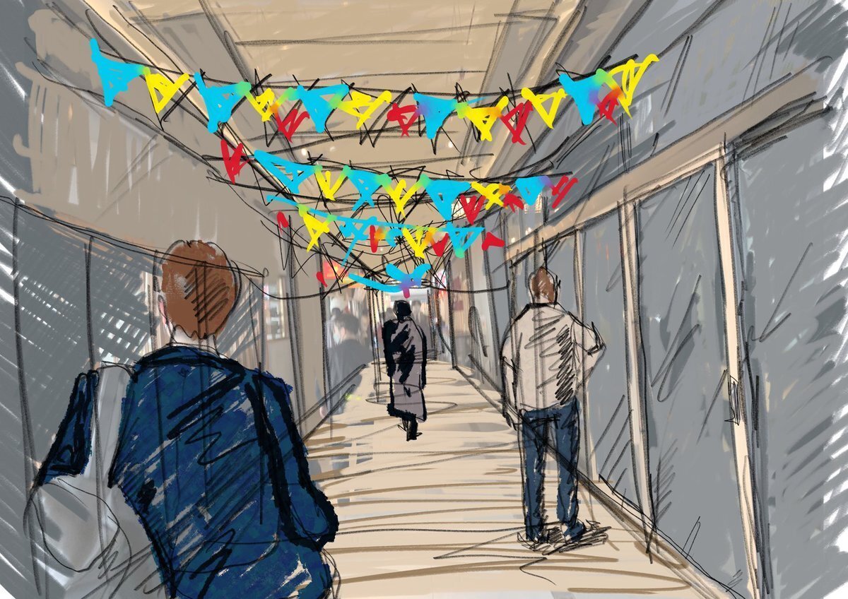 "ランタン&フラッグ"プラン 室内｜eiichirho_inui