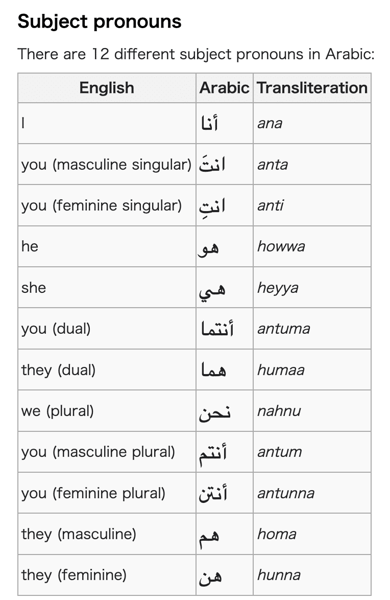 アラビア語学習者が苦手な「代名詞」を解説｜MULTILINGIRL♪（12言語コーチ・ブログ収入生活）→ノマド生活7年目