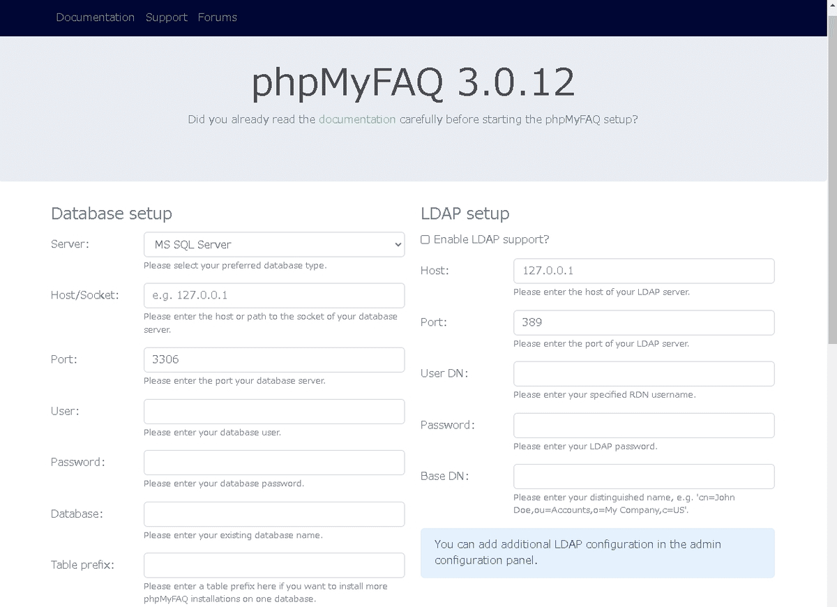 Windows ServerにphpMyFAQのインストール｜ホワイト