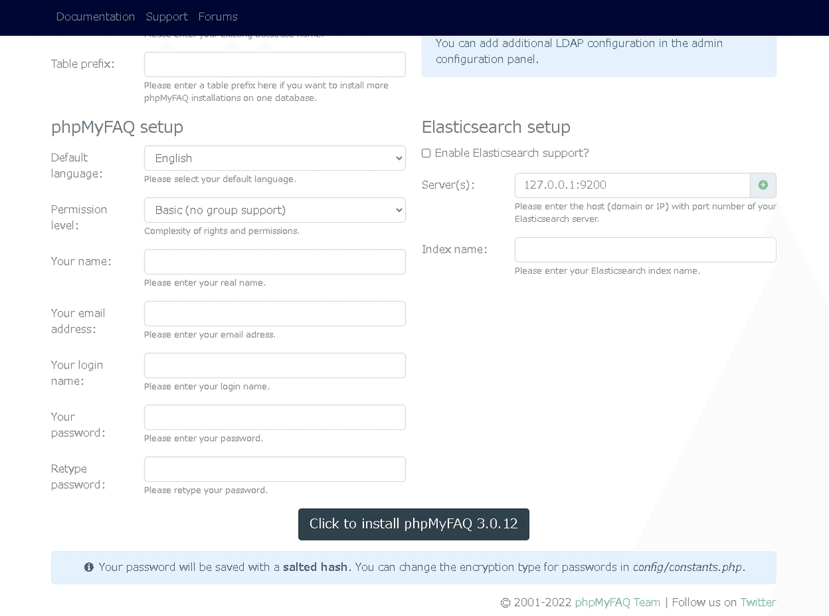 Windows ServerにphpMyFAQのインストール｜ホワイト