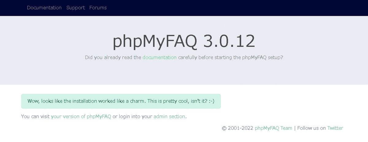 Windows ServerにphpMyFAQのインストール｜ホワイト