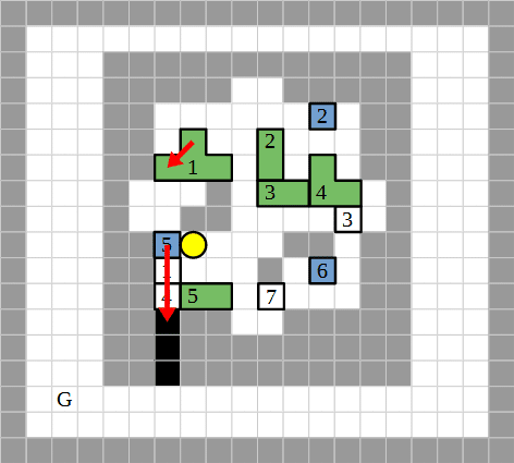 GB版パズルボーイ解決手順（3-7）｜はぁミット