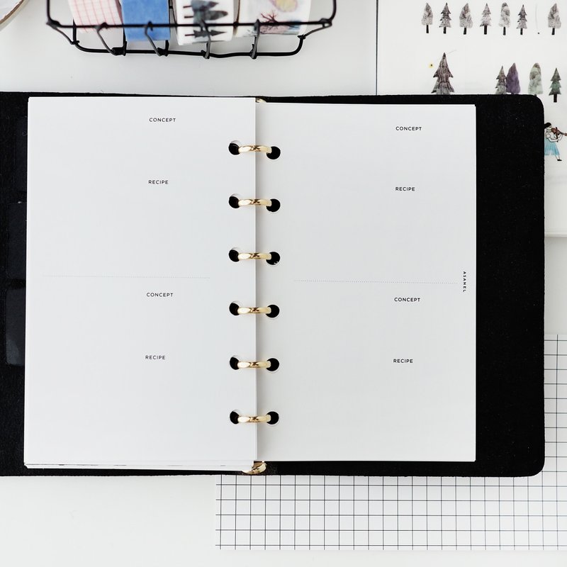 お料理のレシピのように「手帳コラージュレシピ」を集めるM6手帳。｜ASANEL｜note