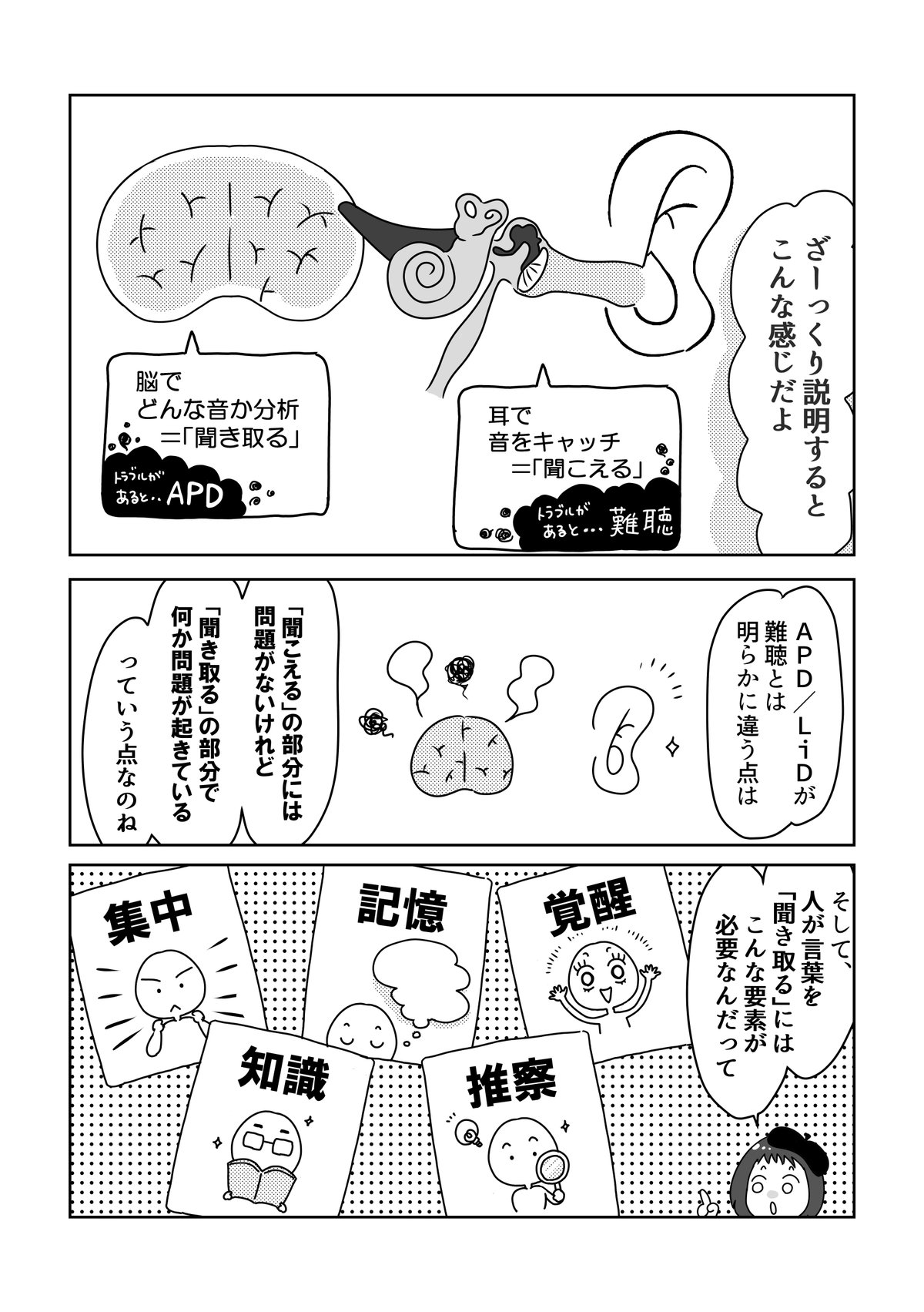 「まんが APD／LiDって何⁉聞こえているのに聞き取れない私たち」第1章まるまる大公開します！｜きょこ