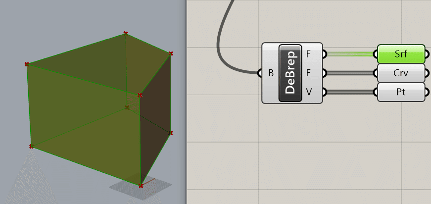 Deconstruct Brep-立体の要素を分解する｜Mt