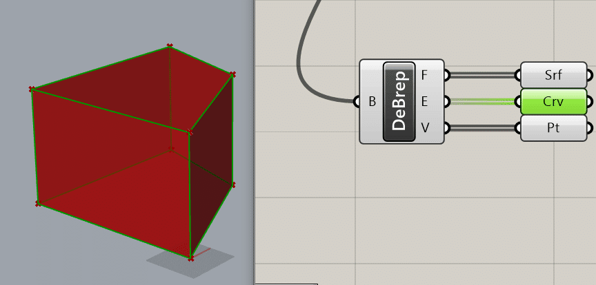 Deconstruct Brep-立体の要素を分解する｜Mt