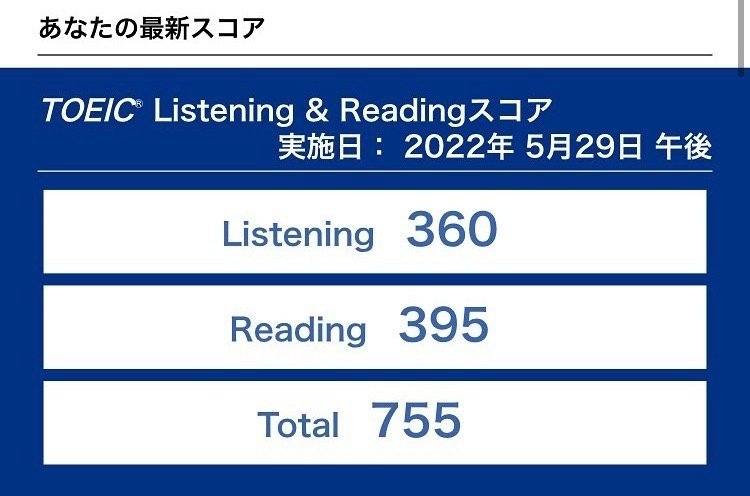 約半年で【TOEIC】350→755まで上げた話※証明画像あり｜タランチュラ@地方国立大学生