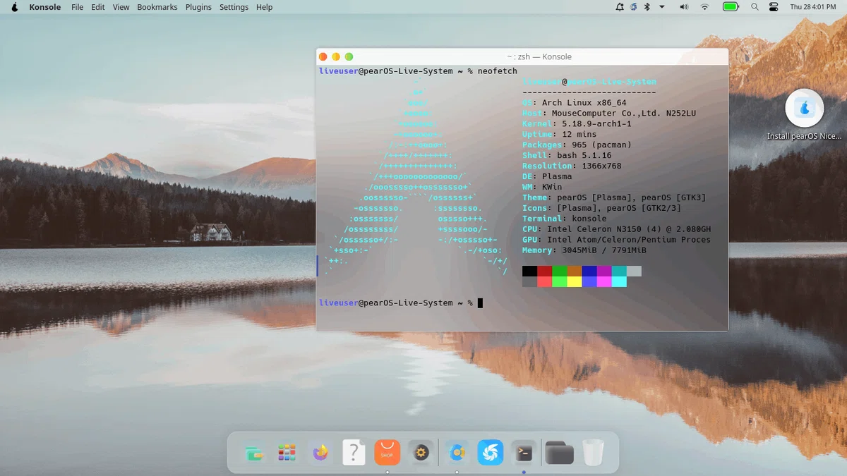 最新のpearOS NiceC0reも試してみました｜ueponx