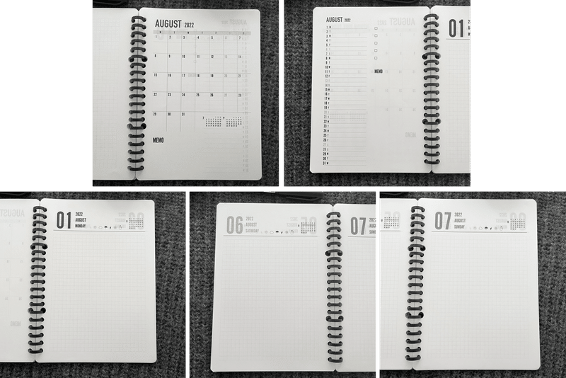 MINI6/A5サイズリフィル無料ダウンロード[ 8月分 ]｜note1015