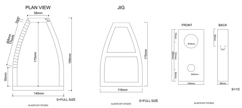 DIY SPEAKERS with Kerf Bending Plywood.｜ALASTA