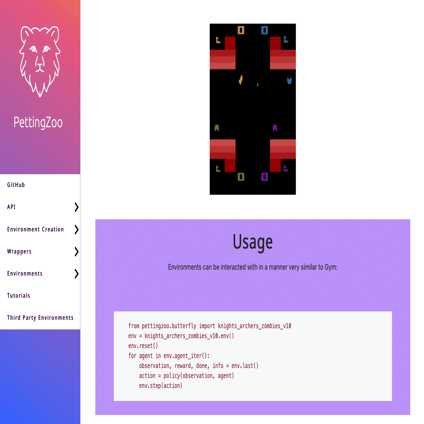 PettingZoo 入門 (1) - マルチエージェント強化学習環境セット｜npaka｜note