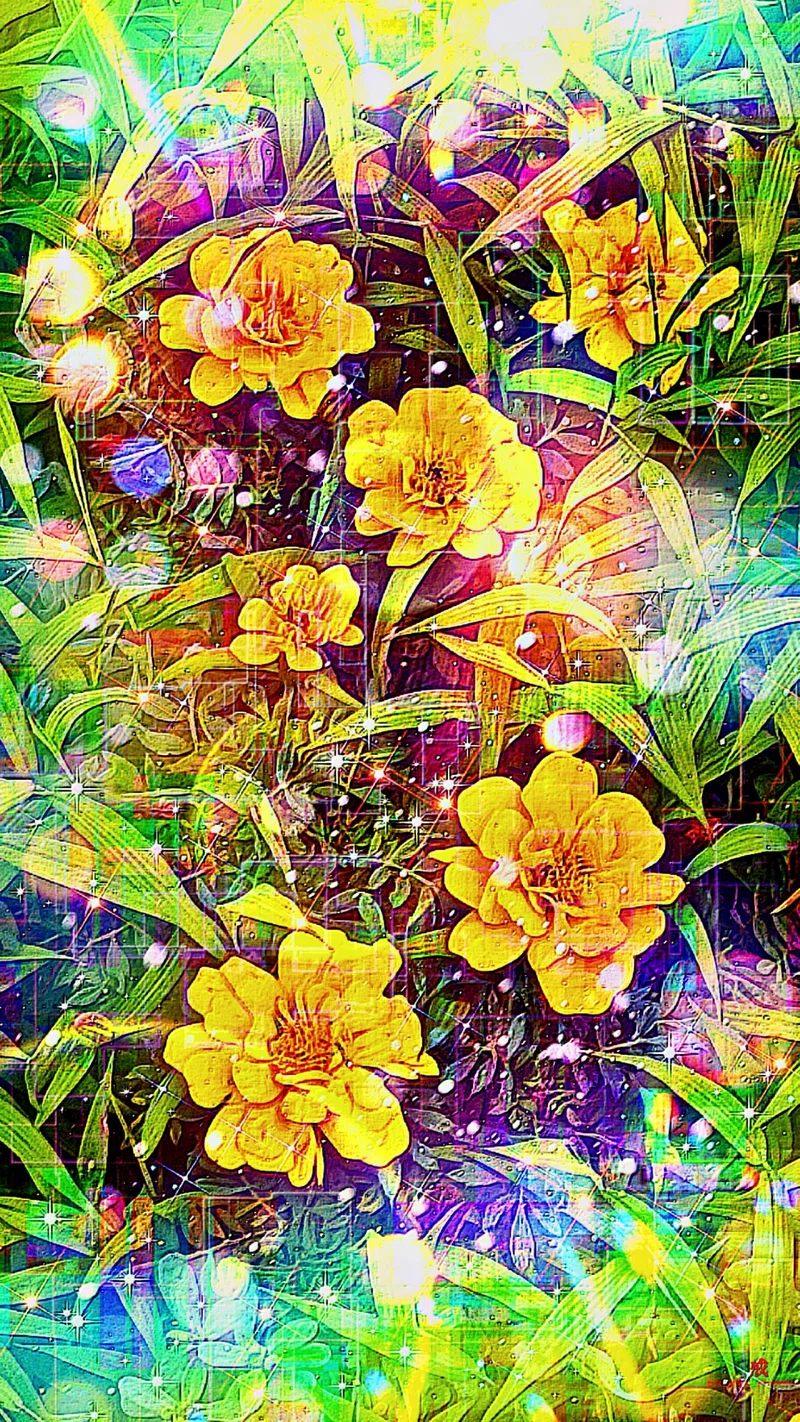 作品: 黄色い花 絵的な創造 yellow flowers pictorial creation｜T_GAI(戒)