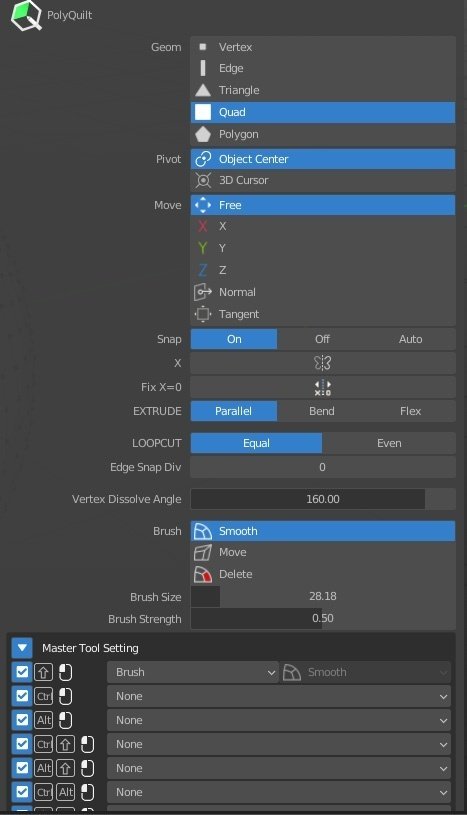 Blenderアドオン「PolyQuilt」の話｜aomidori