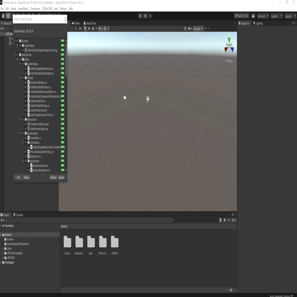 【VRChat向け】SDK導入(手動でSDKとUdon# v0.20.3を導入する場合)｜RoTemtable｜note