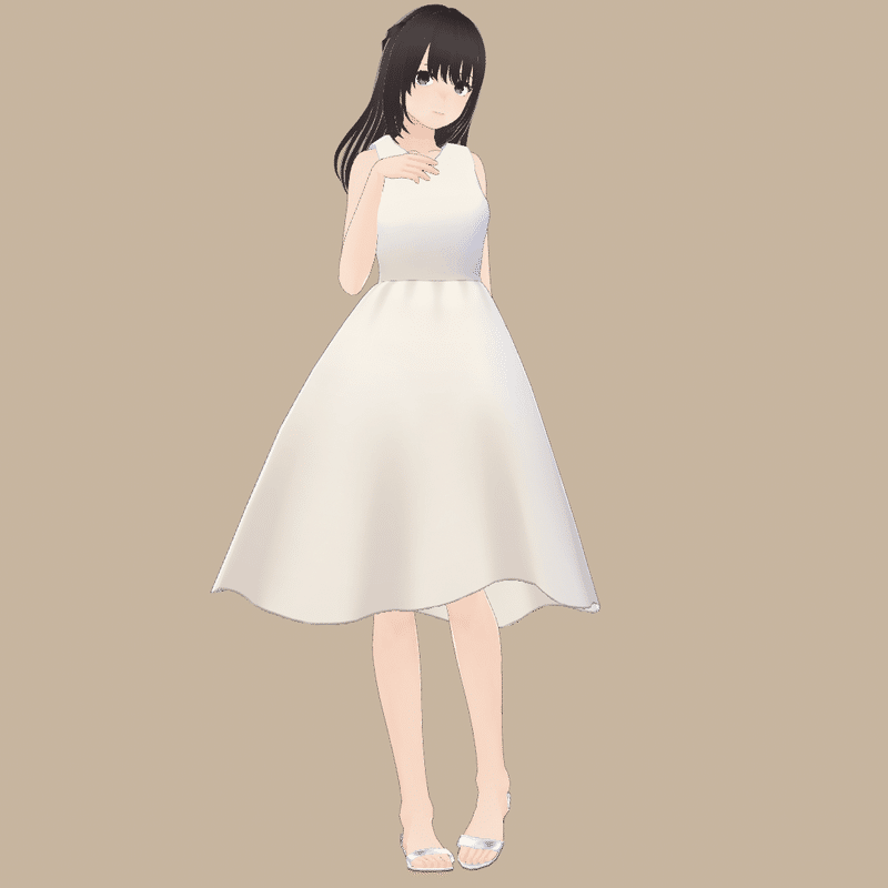 #VRoid 】VRChatのPhysBoneを攻略する（1）ワンピーススカート編【 #VRChat 】｜150万画素