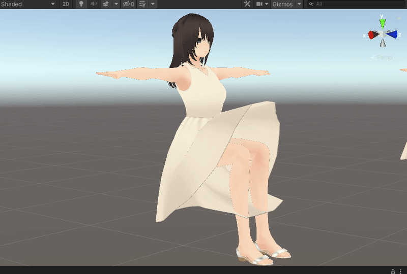 #VRoid 】VRChatのPhysBoneを攻略する（1）ワンピーススカート編【 #VRChat 】｜150万画素