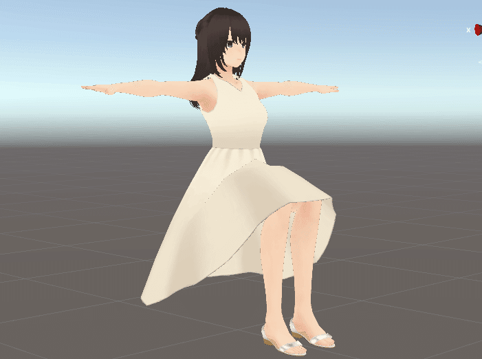 #VRoid 】VRChatのPhysBoneを攻略する（1）ワンピーススカート編【 #VRChat 】｜150万画素