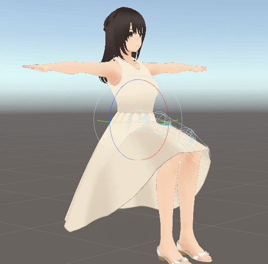 #VRoid 】VRChatのPhysBoneを攻略する（1）ワンピーススカート編【 #VRChat 】｜150万画素