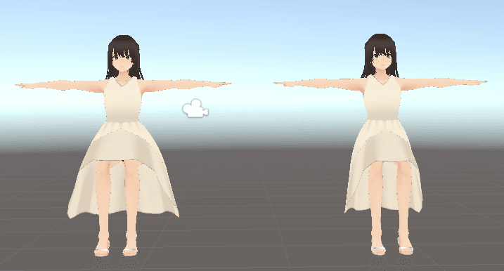 #VRoid 】VRChatのPhysBoneを攻略する（1）ワンピーススカート編【 #VRChat 】｜150万画素