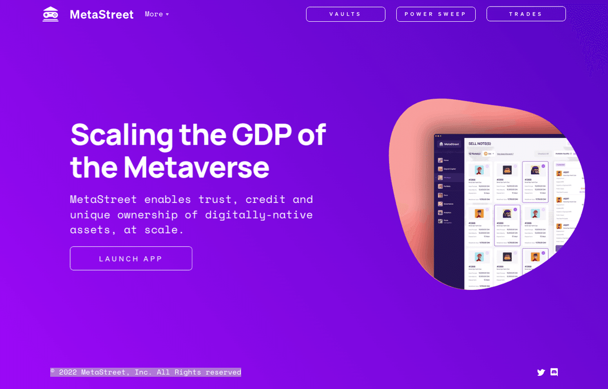 【web3事例DB】10/20更新: NFTを担保としたローンを提供するMetaStreet、ブロックチェーン開発者向けローコードプラットフォームのSettleMint等｜決算が読めるようになるノート