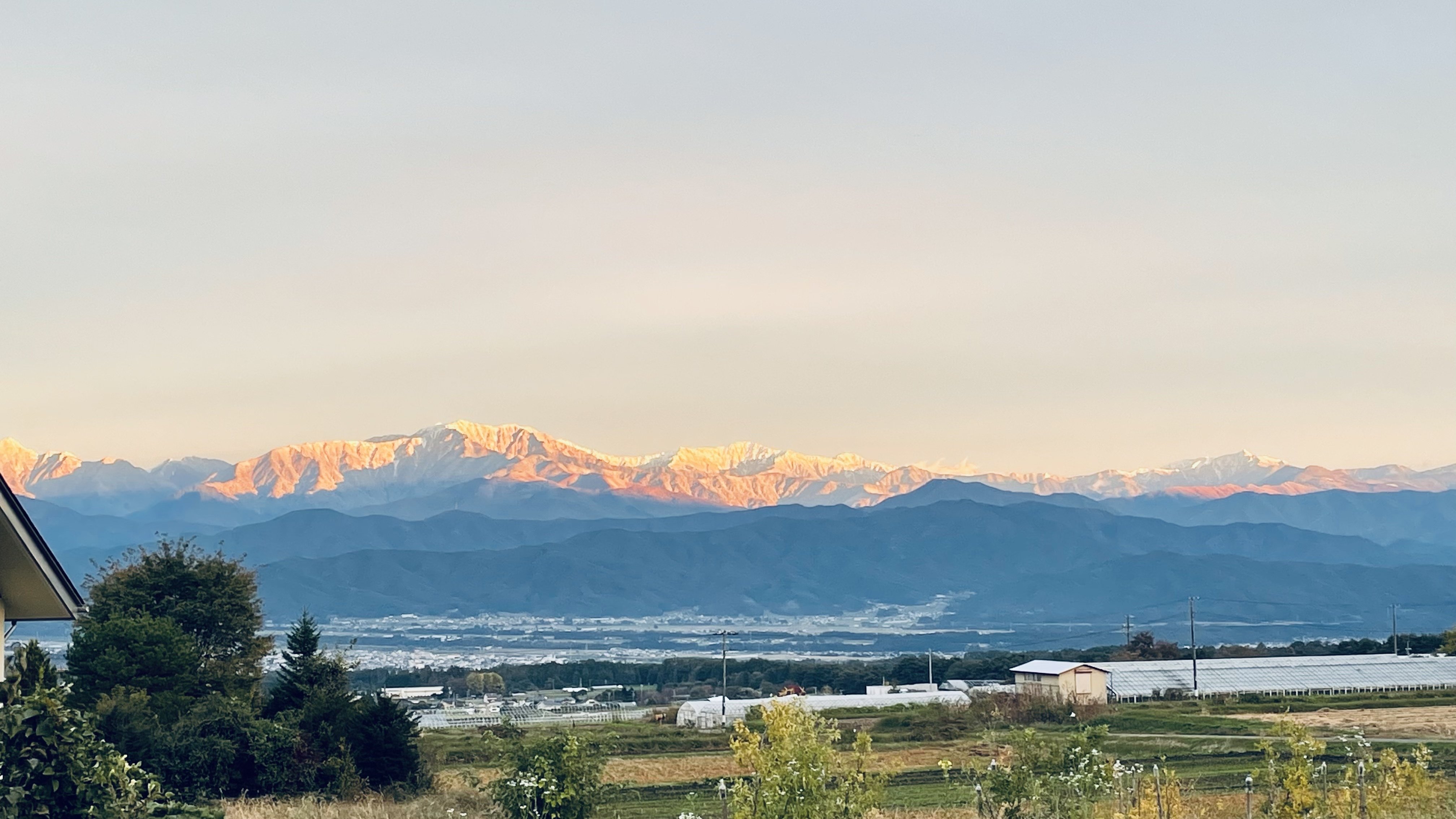 南アルプス夕初冠雪夕景｜MIKI-ISO