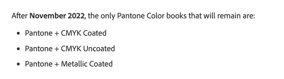 Illustrator、Photoshopなどに搭載されているPantoneライブラリの廃止について｜DTP Transit 別館