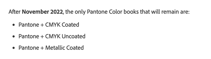 Illustrator、Photoshopなどに搭載されているPantoneライブラリの廃止について｜DTP Transit 別館