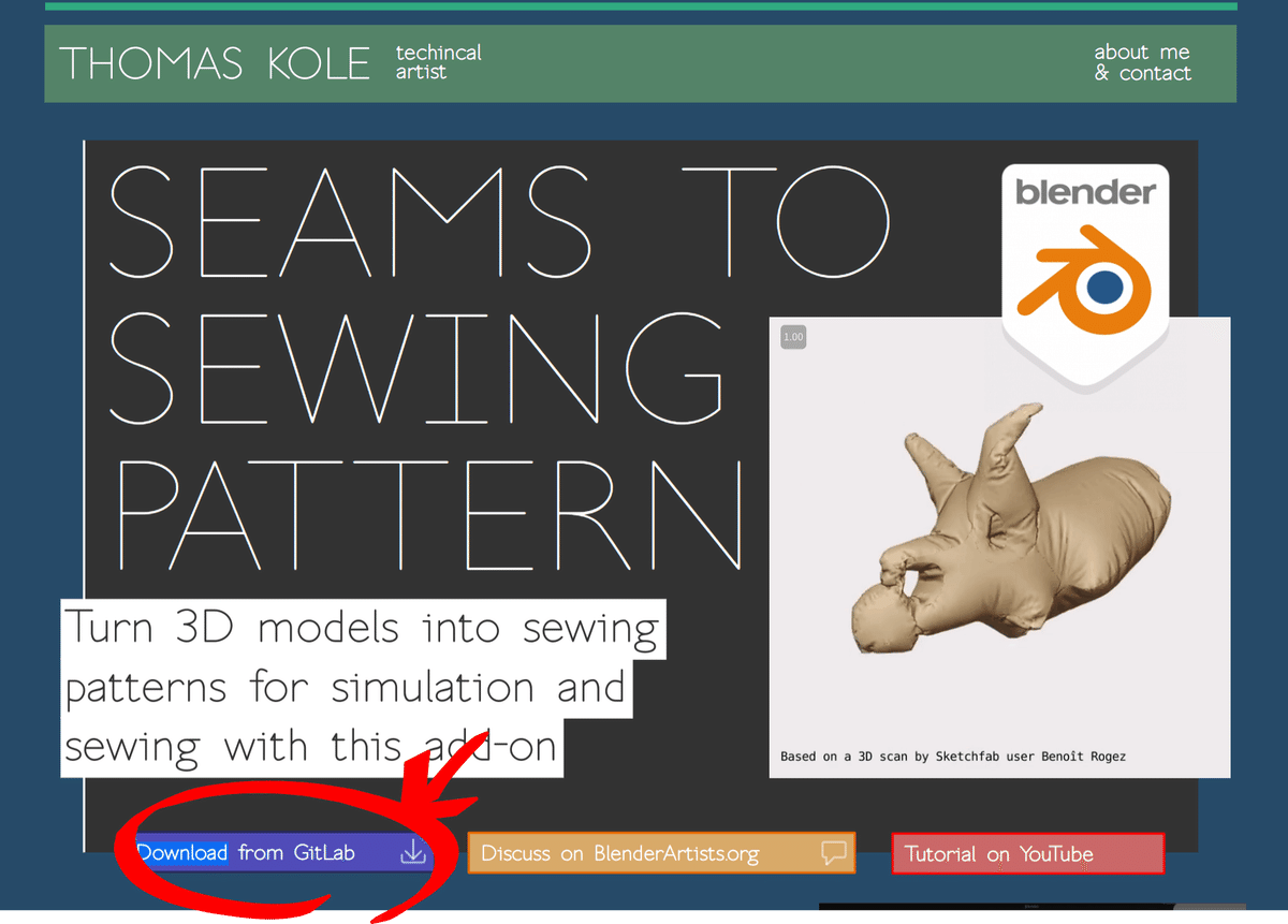 Blenderアドオン「Seams to Sewing Pattern」のインストール方法＆使い方｜うー＠ちゃぐすけ
