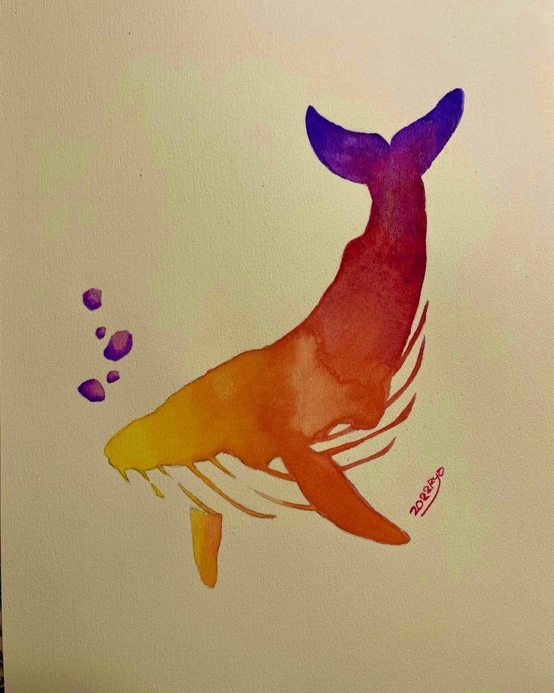 『くじら』｜動物絵師リョウ