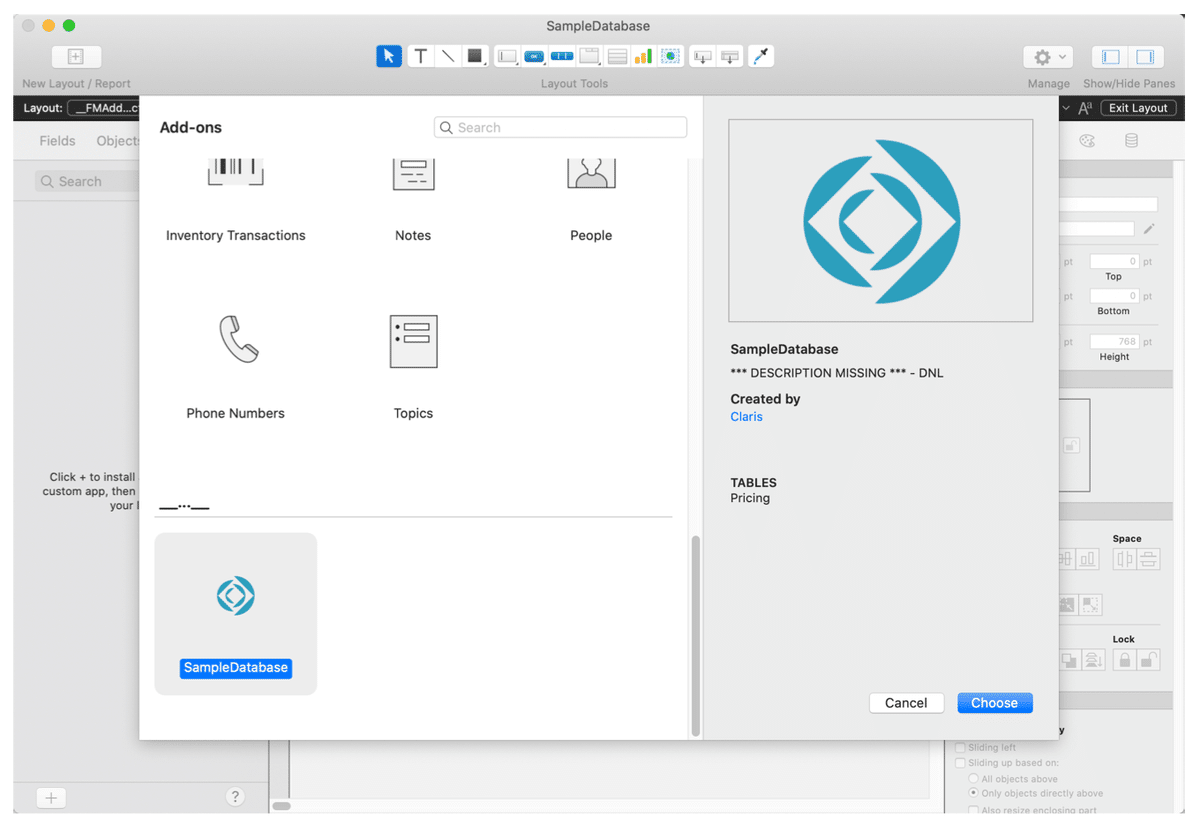 Claris FileMaker Pro でアドオンを作成する ( 翻訳 )｜p388cell