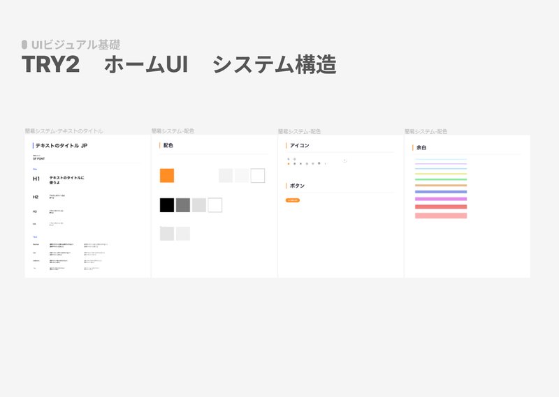 既存のホームUIの色、フォント、マージンなどを整える/UIビジュアル基礎TRY2/BONO｜おその