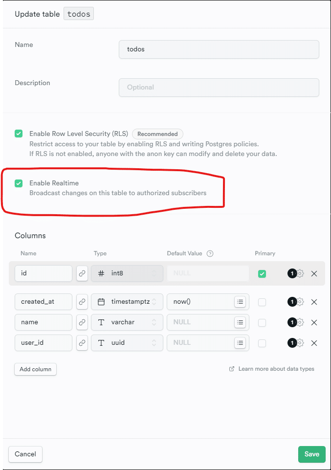 Supabaseでrealtimeデータベースを有効にした際に使用するクライアントライブラリのバージョンについて|nap5