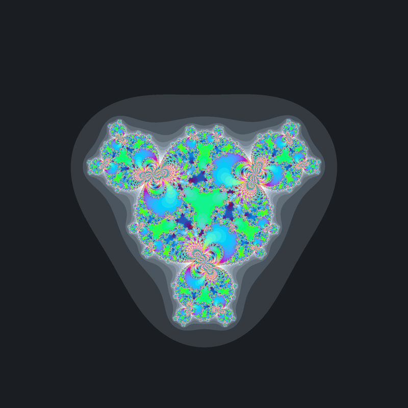 Processingでマンデルブロ集合を描く｜108Hassium