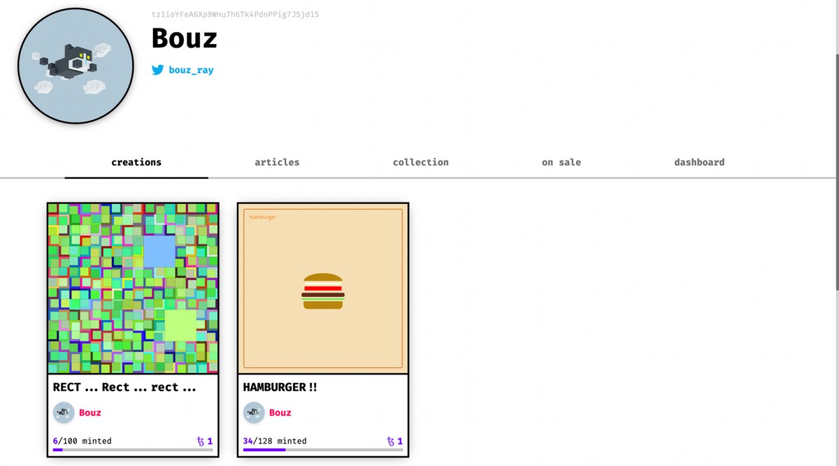 fxhash-日本のアーティスト(TezosチェーンNFT)｜Gin