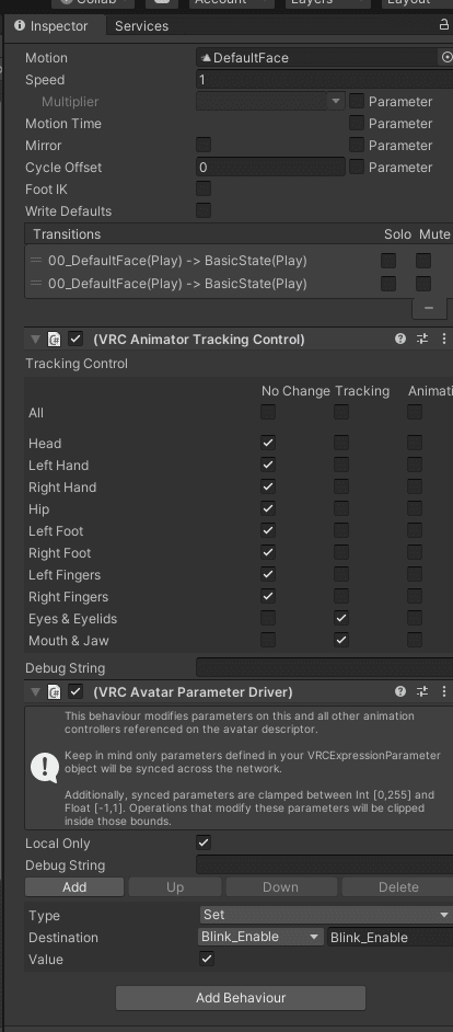 【VRChat】【Unity】表情制御のまばたき・リップシンク干渉について｜かける（×9N）