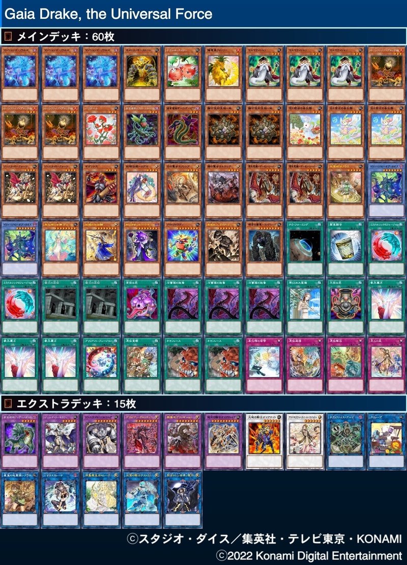 遊戯王デッキ紹介:Gaia Drake, the Universal Force｜Y:Pオツカレーナ｜note