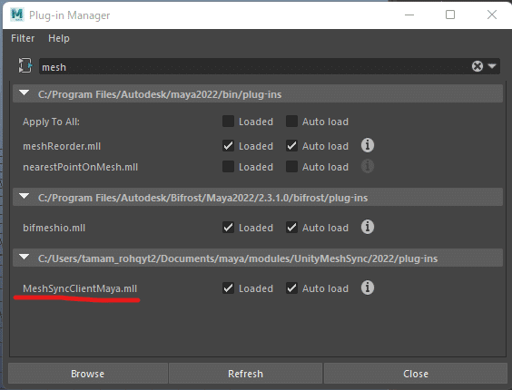 MeshSync導入方法（Maya2022, Unity 2021.3.6f1）｜海ちゃん