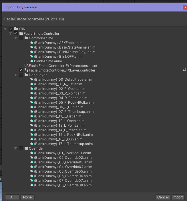 【VRChat】【Unity】かける式表情制御FXレイヤー｜かける（×9N）