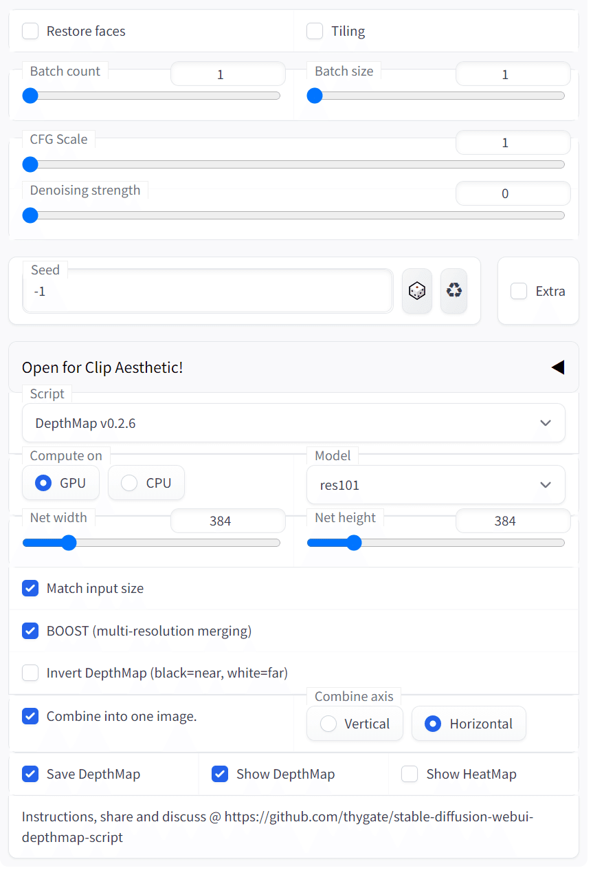 Stable Diffusion WebUIを使ってDepth画像を作成して立体視を楽しむ｜Alone1M