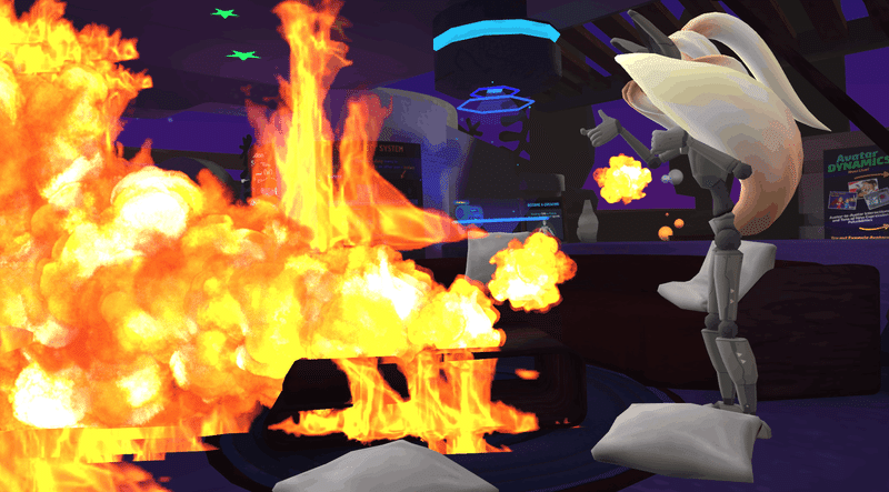【VRChat】当たった場所で燃え広がる炎をアバターに噴かせる｜ぶろ