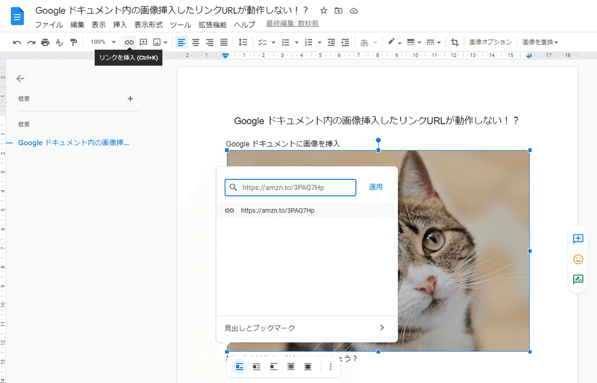 Google ドキュメント内の画像に挿入したリンクURLが動作しない！？｜Teeda