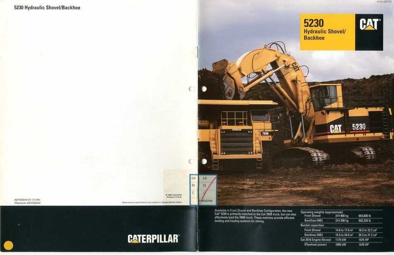 CATERPILLAR 5230 Hydraulic Shovel/Backhoe｜建設機械化ライブラリー｜note