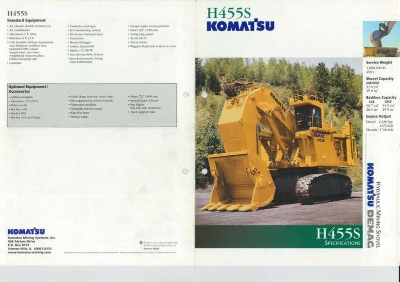 KOMATSU DEMAG H455S｜建設機械化ライブラリー