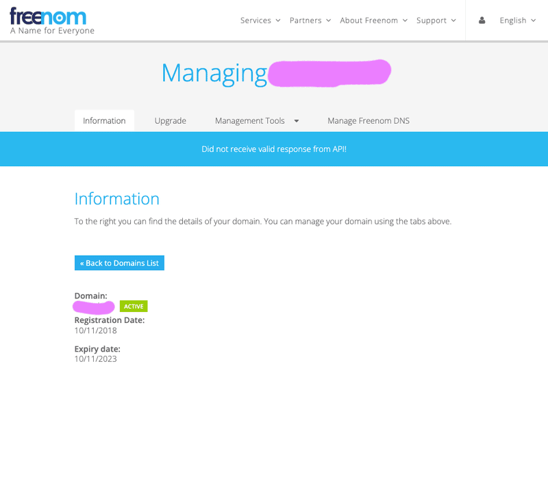 Freenom の管理画面が操作できなかった（復旧済み）｜荒川仁志
